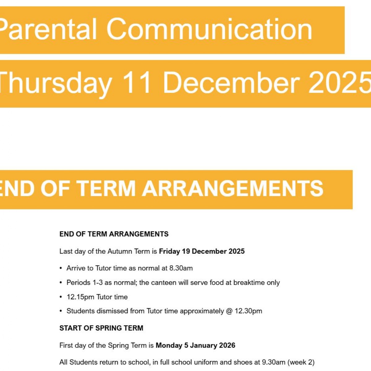 Rutlish School - Parental Communication