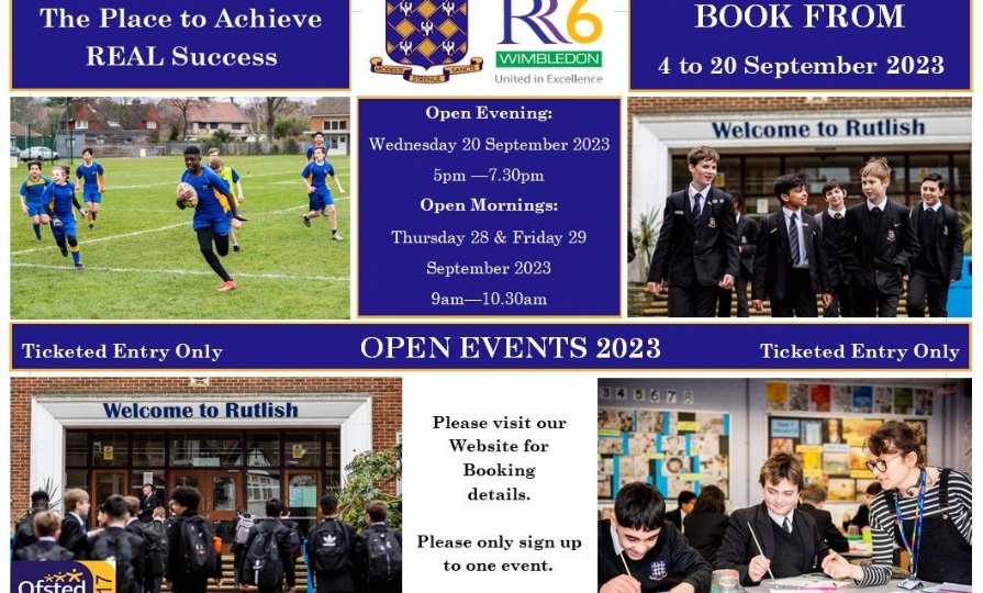 Rutlish School - OPEN EVENTS 2023